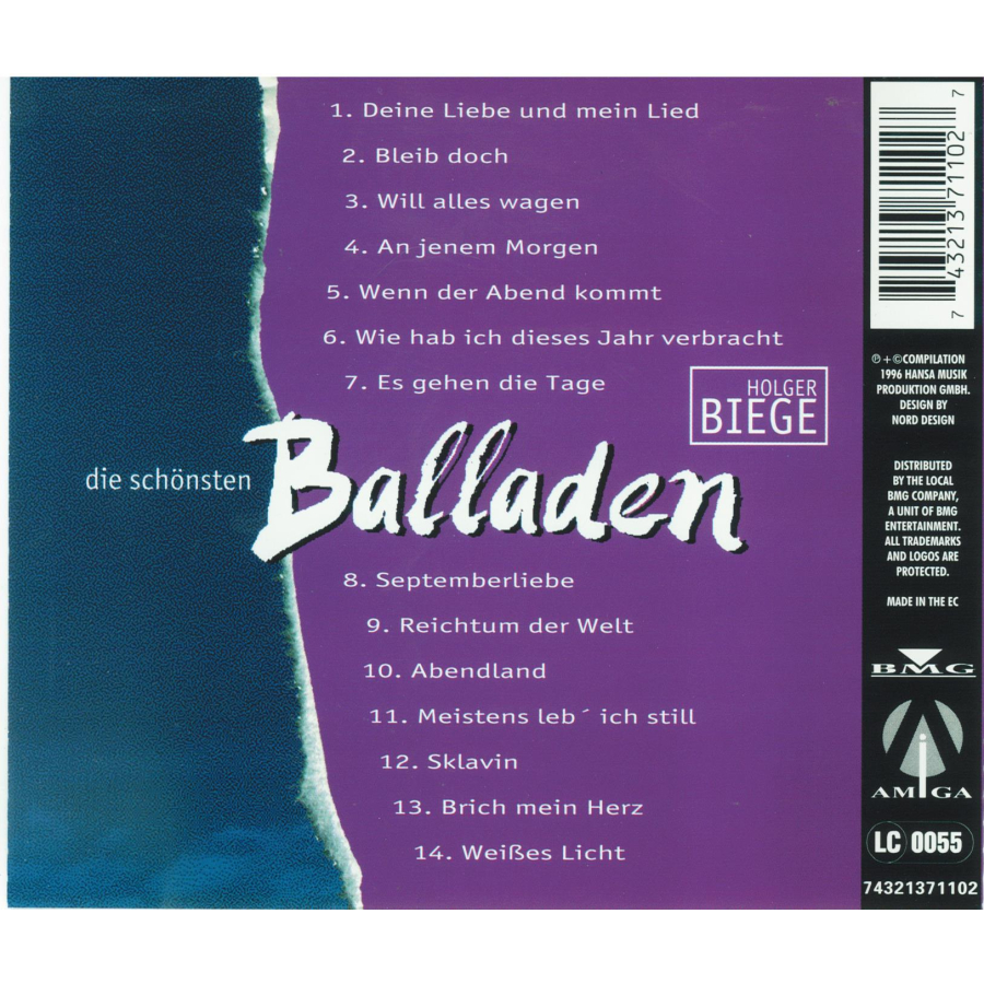 CD Holger Biege - Die schönsten Balladen, 29,99