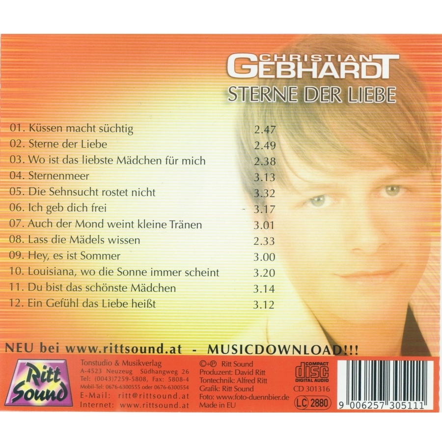 Christian Gebhardt CD - Sterne der Liebe, 18,99