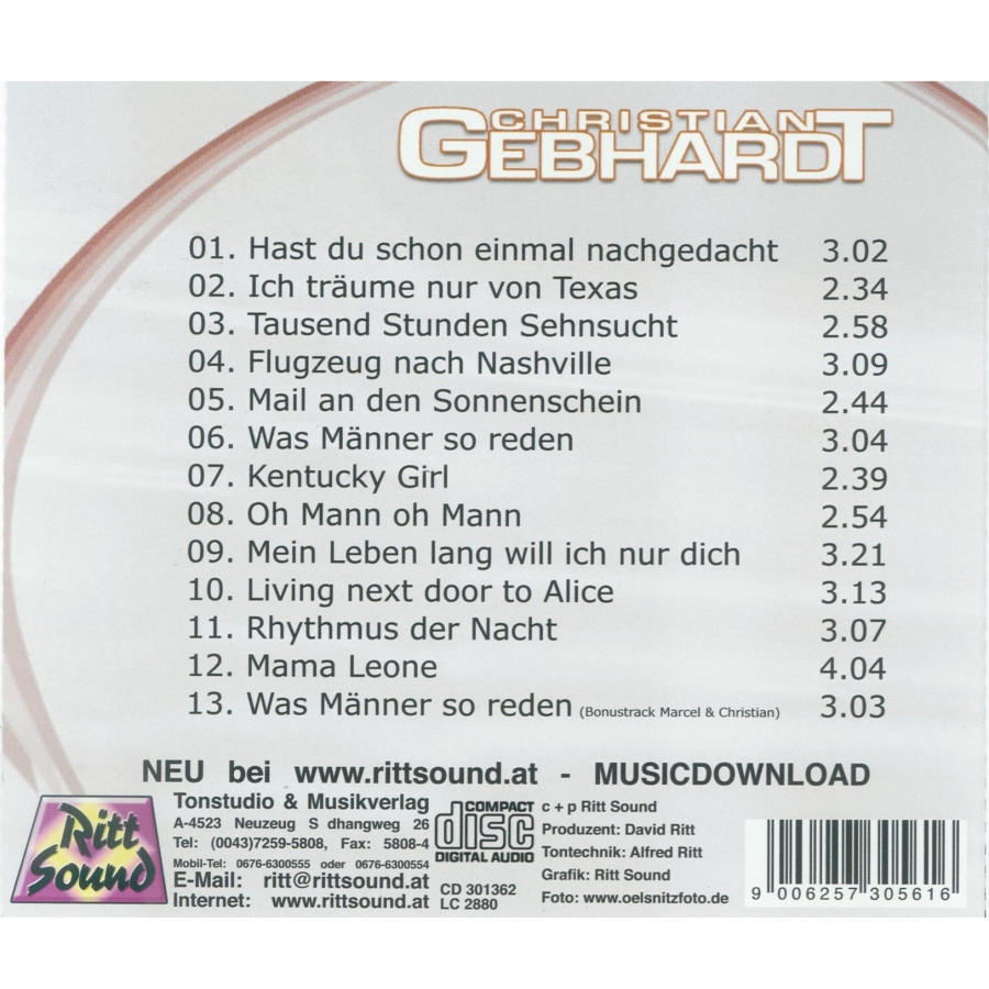 Christian Gebhardt CD - Oh Mann oh Mann, 17,99