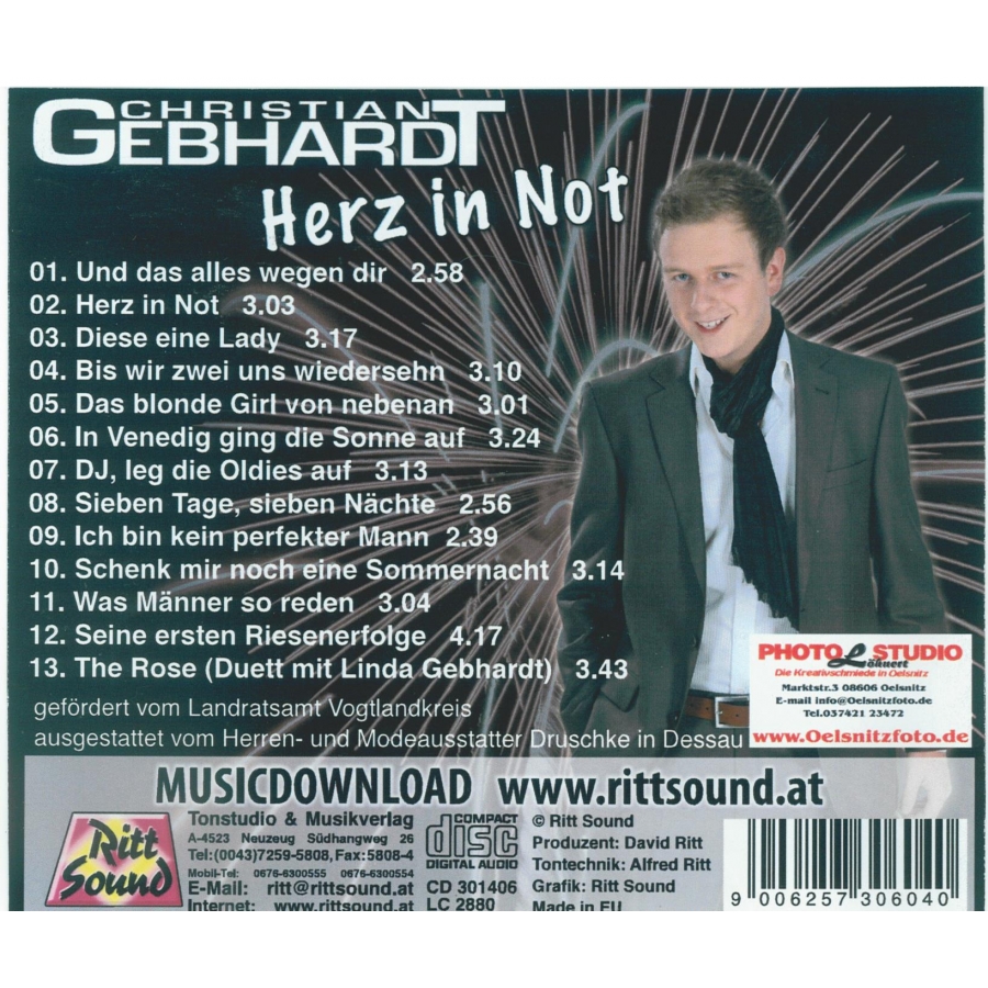 Christian Gebhardt CD - Herz in Not, 17,99