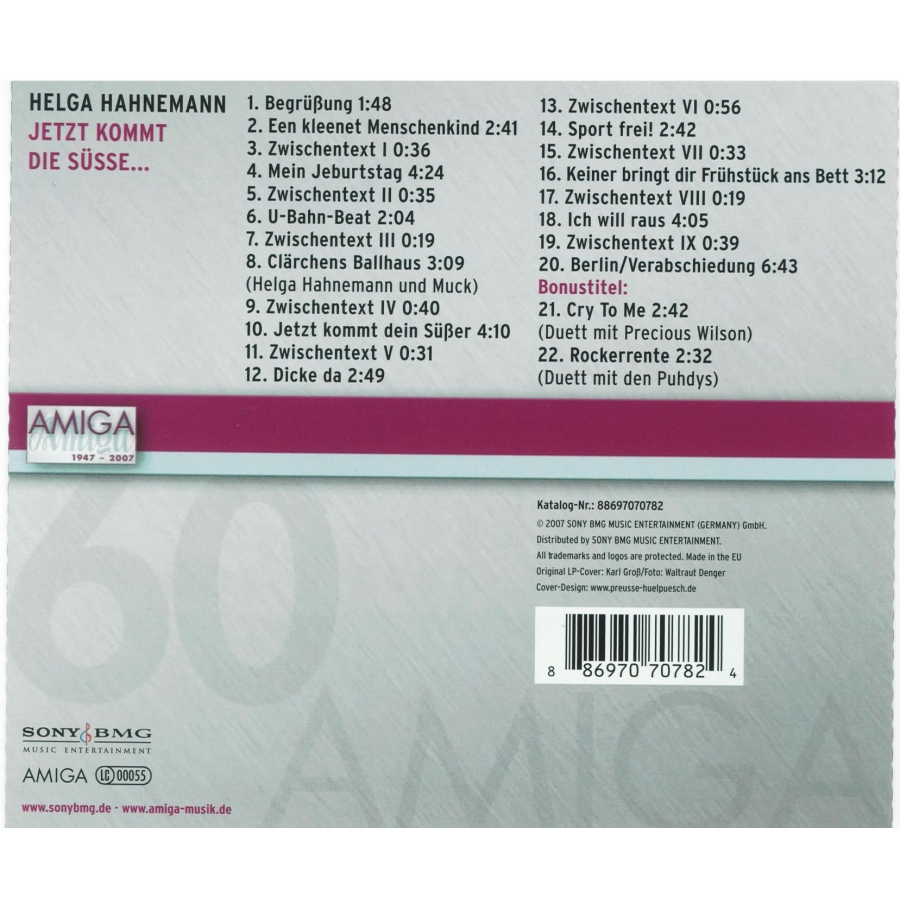 CD Helga Hahnemann - Jetzt kommt die Süße..., 21,99