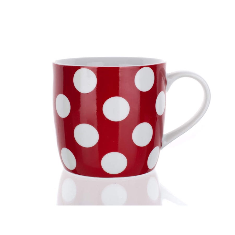 Rote Tasse Mit Weissen Punkten