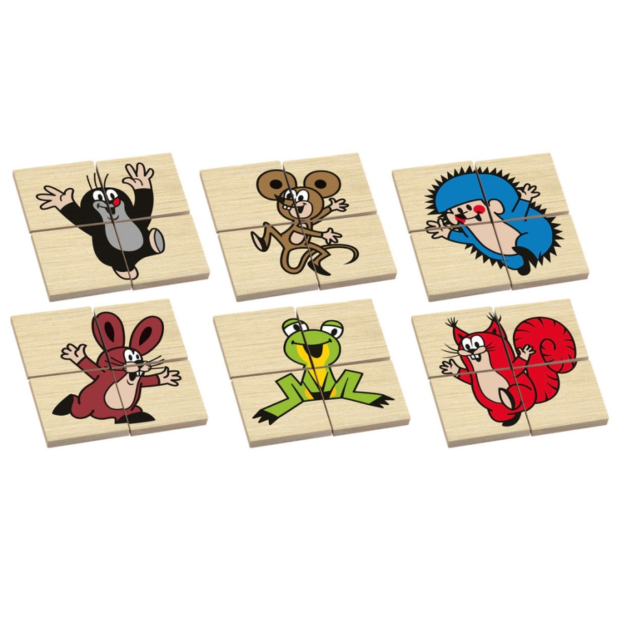 Creative Puzzle Bausteine Motiv Maulwurf und seine Freunde Holzteile,