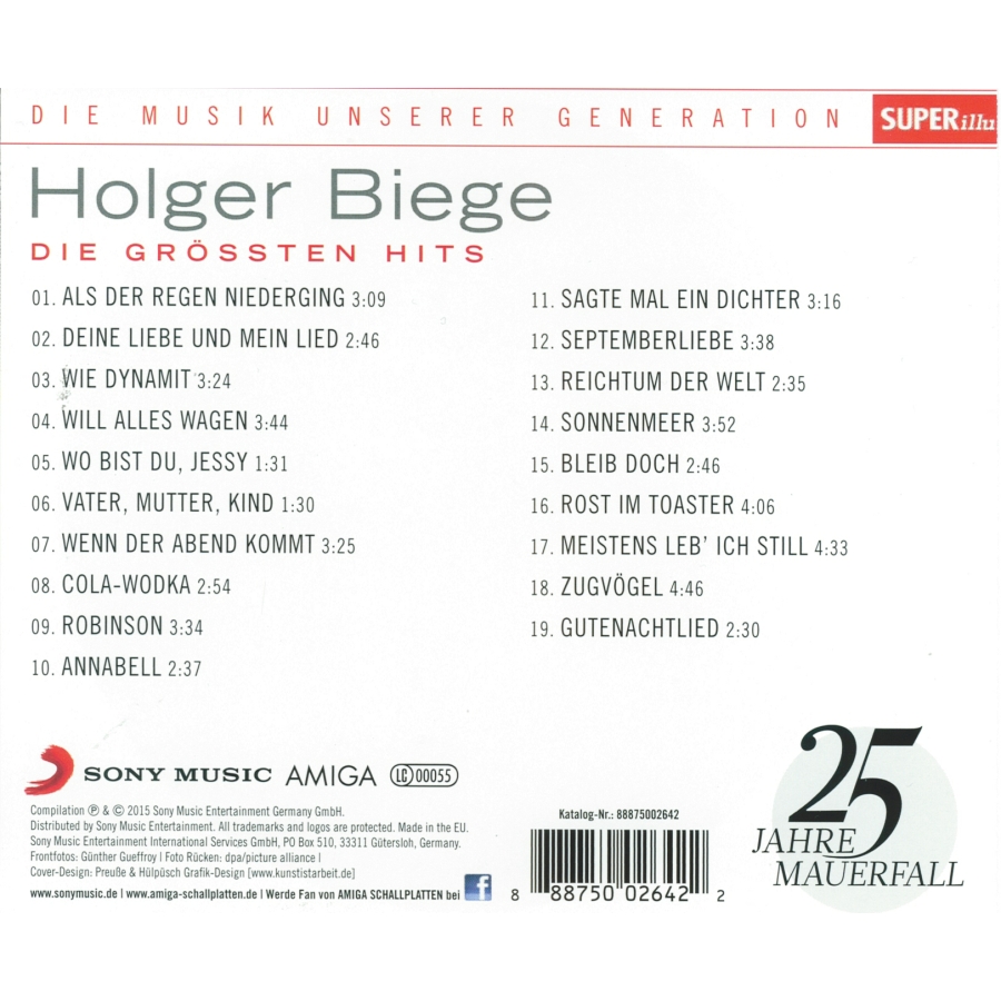 Holger Biege - Die Grössten Hits - Musik unserer Generation, 39,99