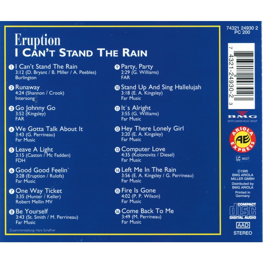 Eruption - I Can't Stand The Rain, 19,99